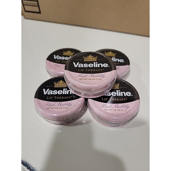 Vaseline | Skincare | 5 Vaseline Lip Therapy Balm Tin Pink Bubbly ...